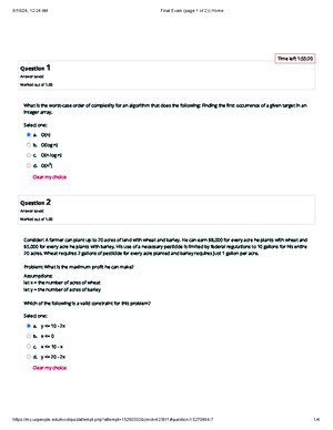[Solved] TrueFalse The upper bound always specifies the worse case - Analysis of Algorithms (CS ...