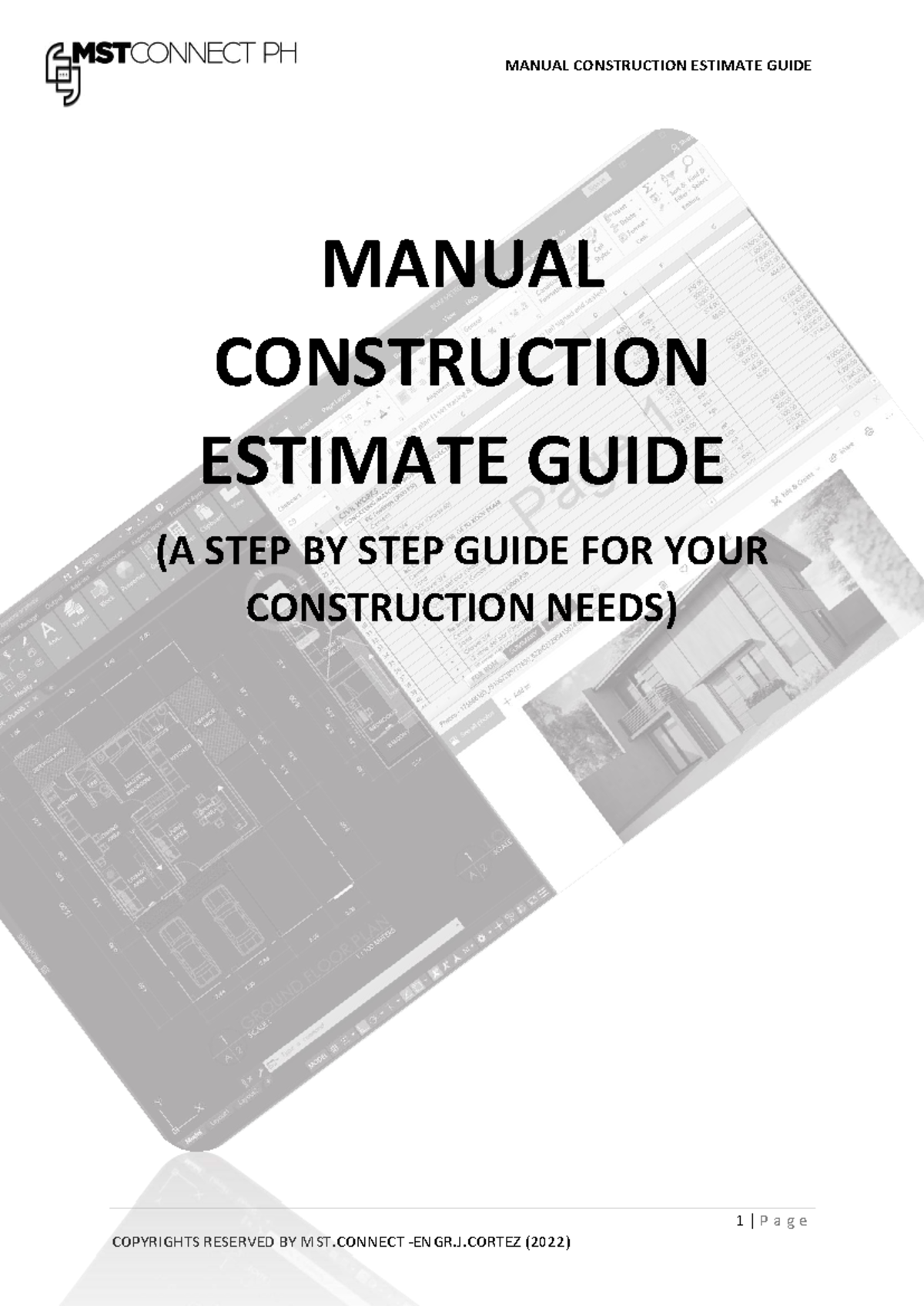 Construction Estimation Manual Guide - MST.CONNECT (2022) - Studocu