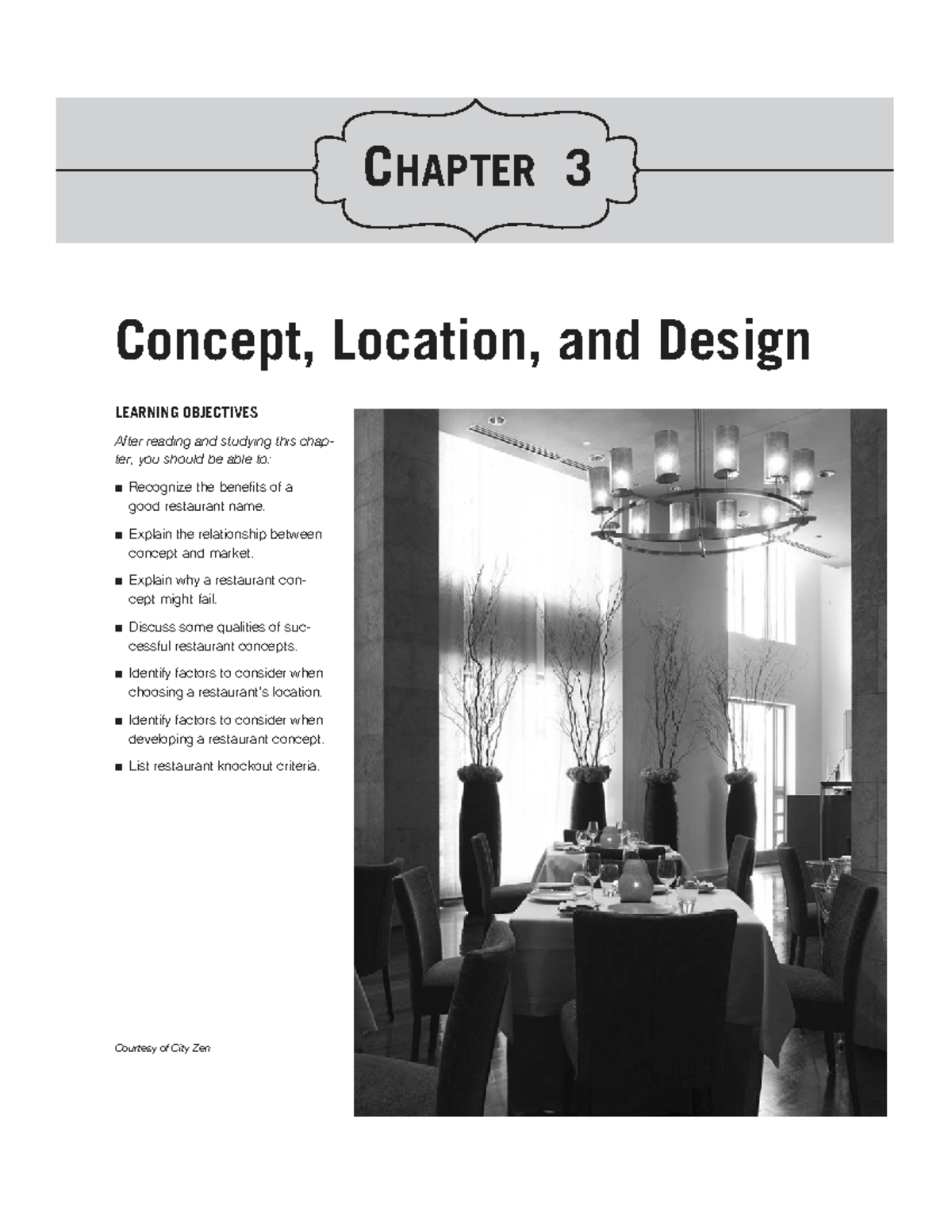 CHAPTER 3: Concept, Location, and Design in Restaurant Planning - Studocu