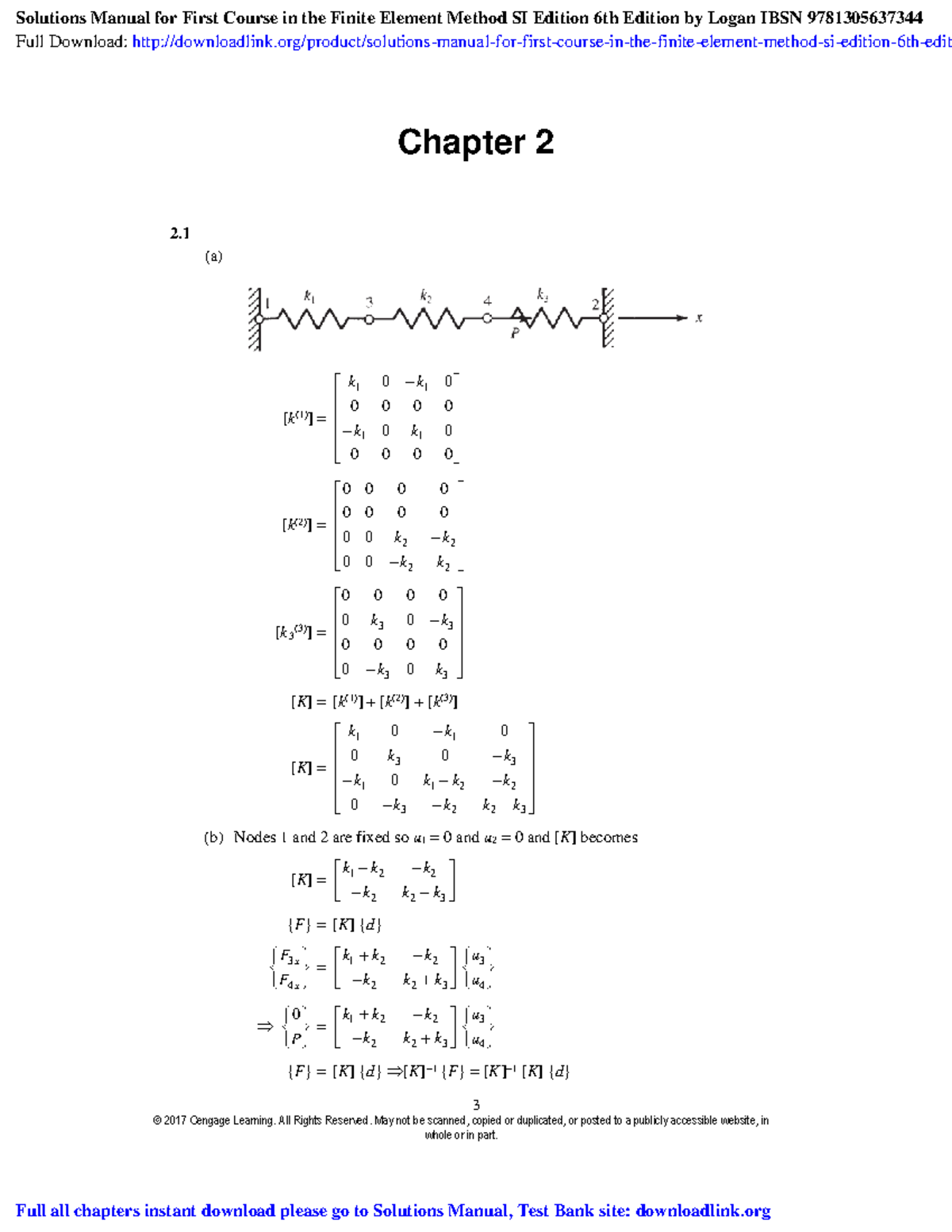 Solutions Manual for 1st Course in Finite Element Method SI 6th Ed. - Studocu