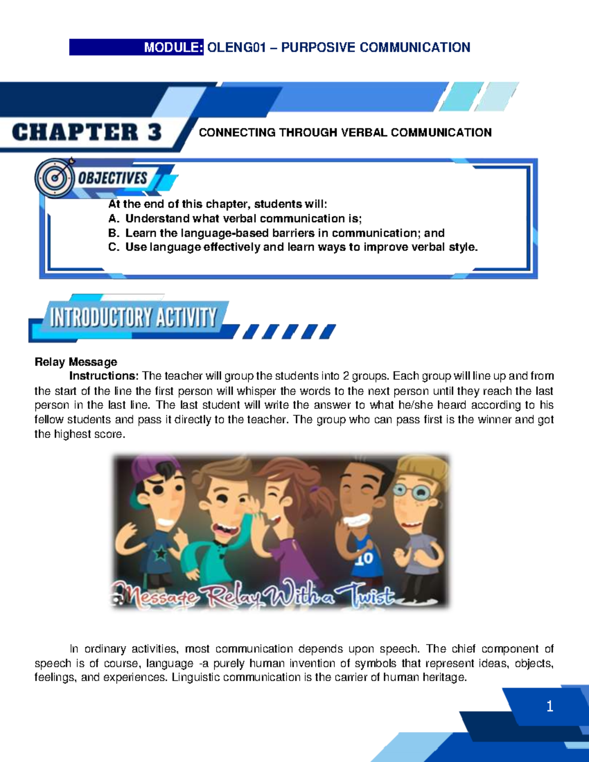 Chapter 3: Verbal Communication & Language Barriers Explained - Studocu