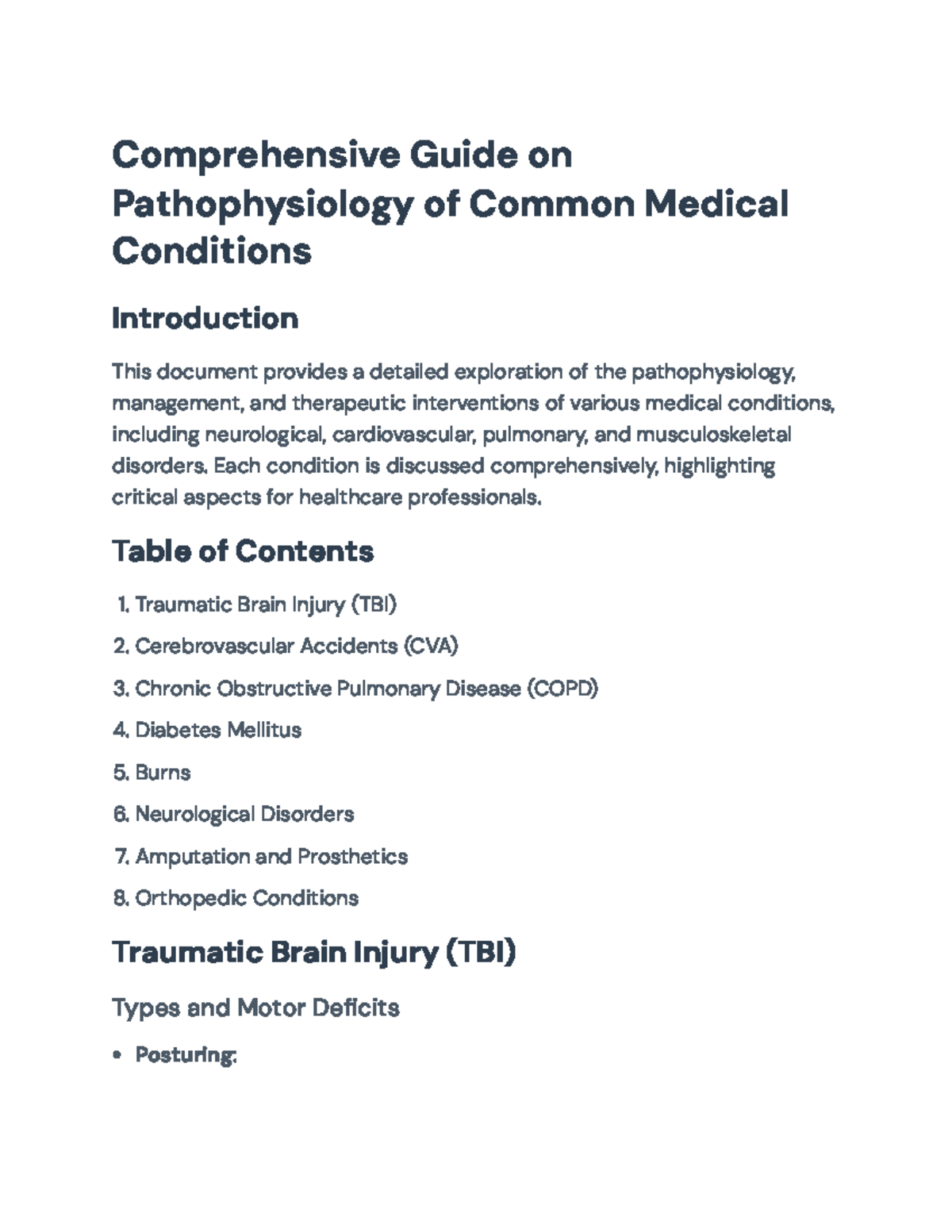 Comprehensive Guide to Pathophysiology of Common Medical Conditions ...