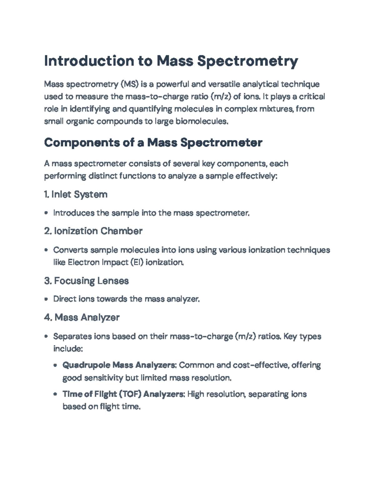 Understanding Mass Spectrometry: Techniques, Applications, and ...
