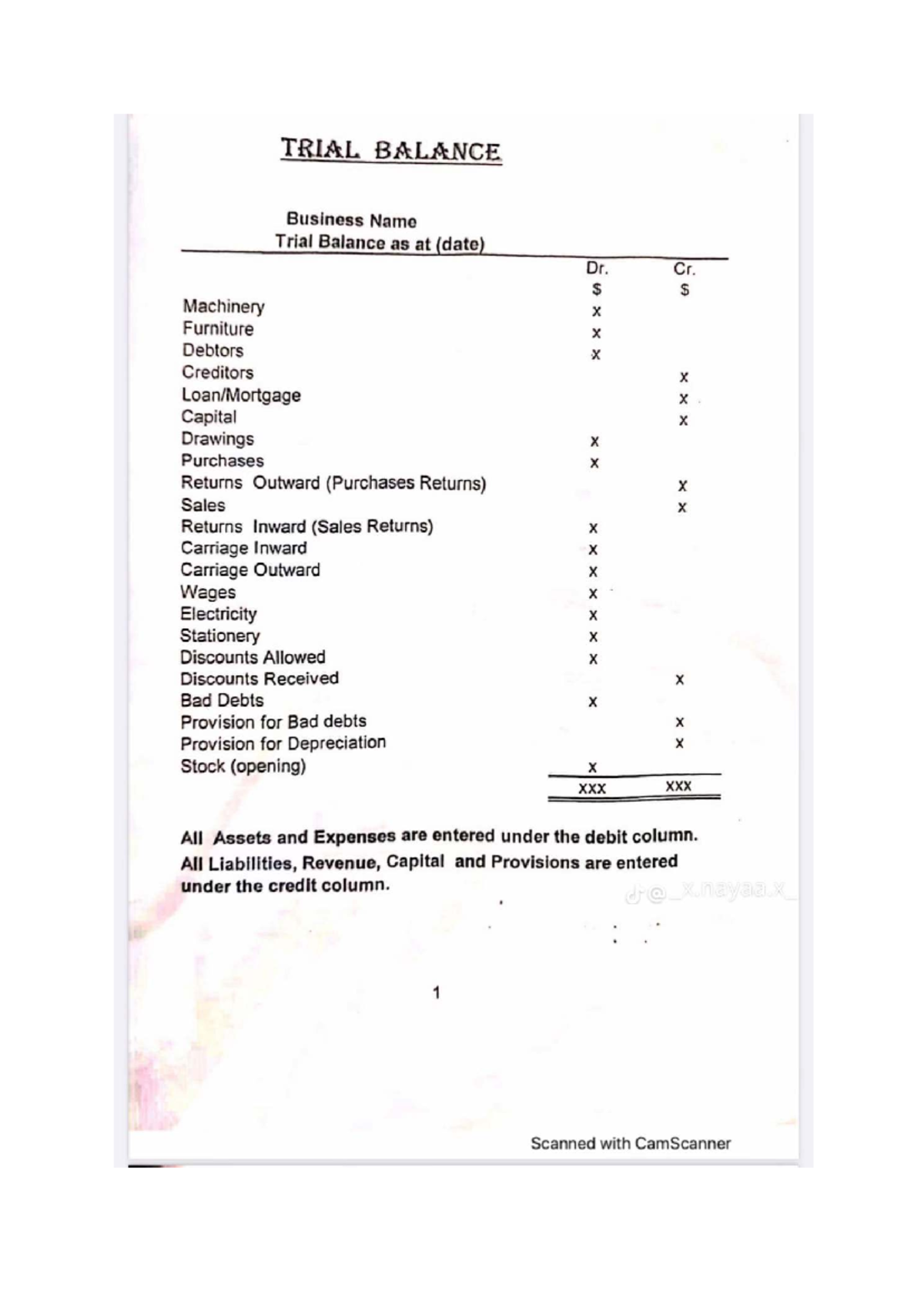 TRIAL BALANCE & ACCOUNTING FORMATS (POA) - Studocu