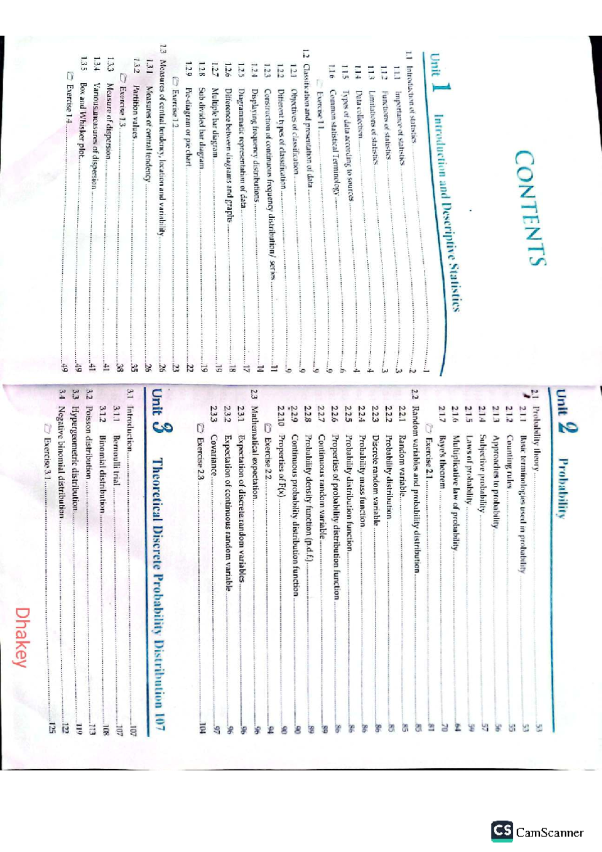 Unit 2 Probability and Statistics: Key Concepts and Applications - Studocu