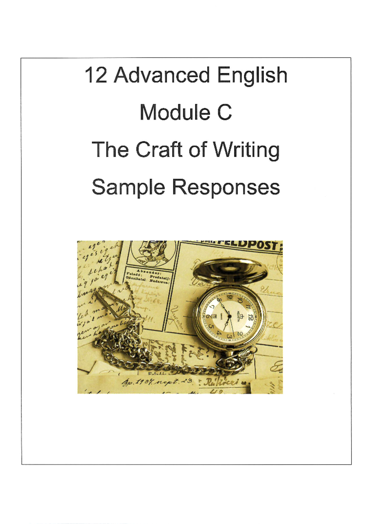 MOD C English Sample Works and Examples - Studocu