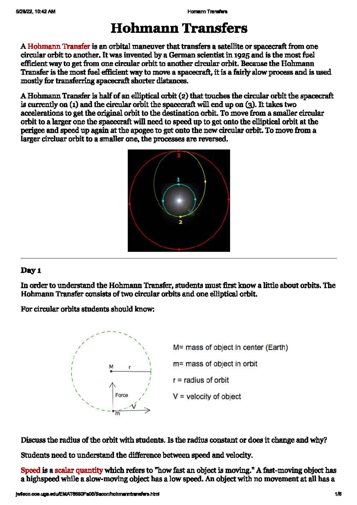Hohmann Transfer Orbit - Aerodynamics - Studocu