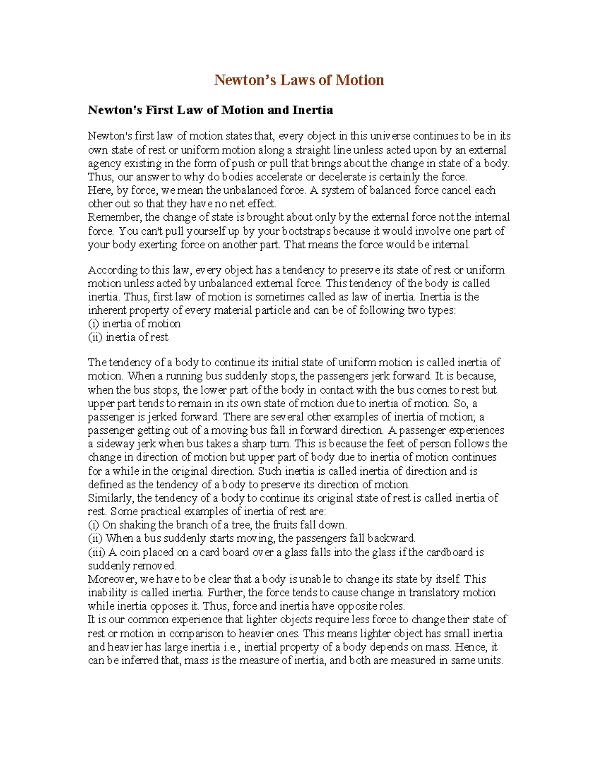 Newtons Laws and Rotational Dynamics (PHYS 101) - Comprehensive Notes ...