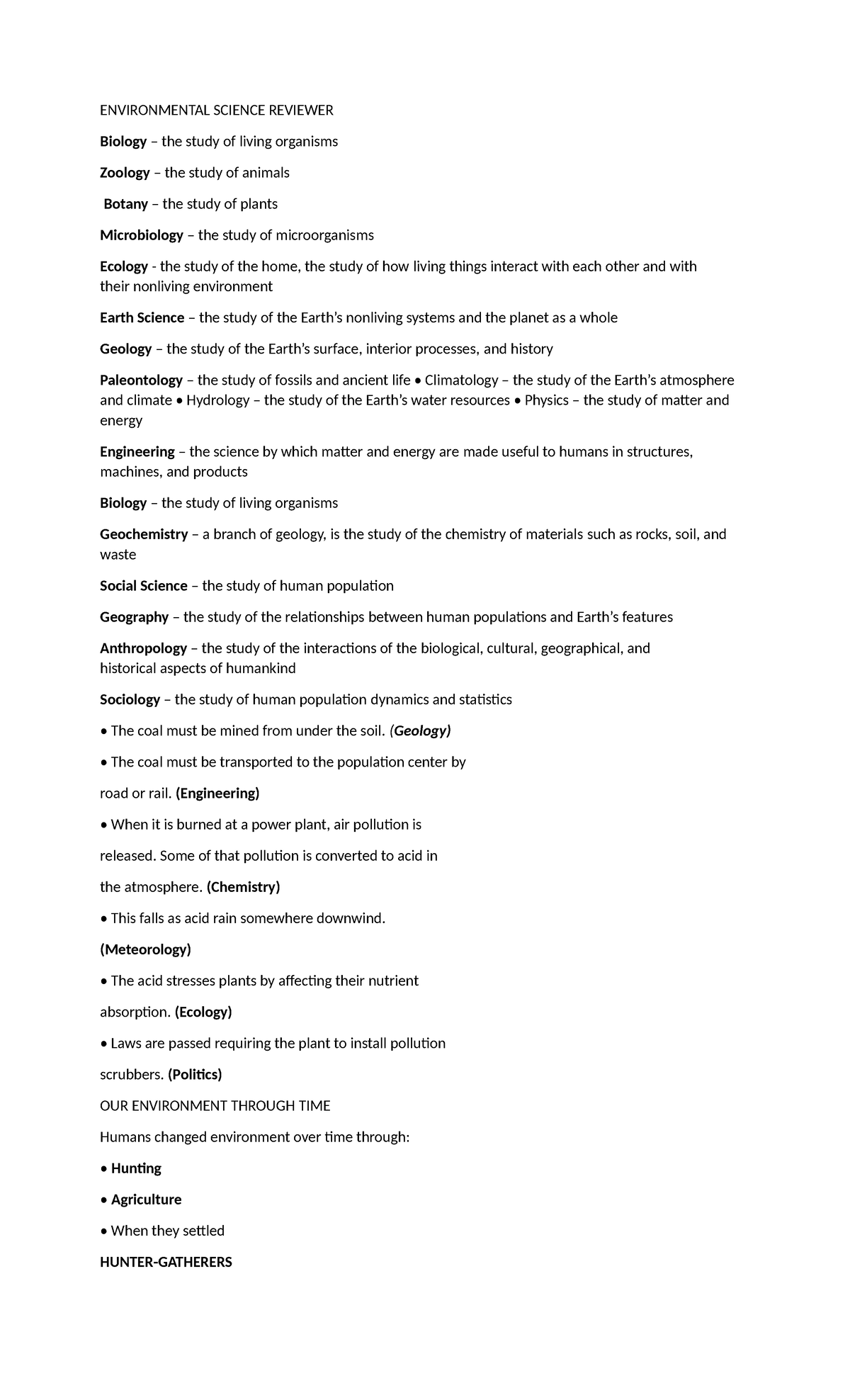 Environmental Science Reviewer: Key Concepts and Historical Context ...