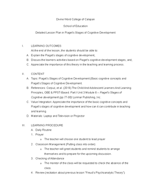 Module Episode 1 - Teaching Internship - EPISODE 1 Mary Coleen G. Mabras BSEd- Math 4A T 1 ...