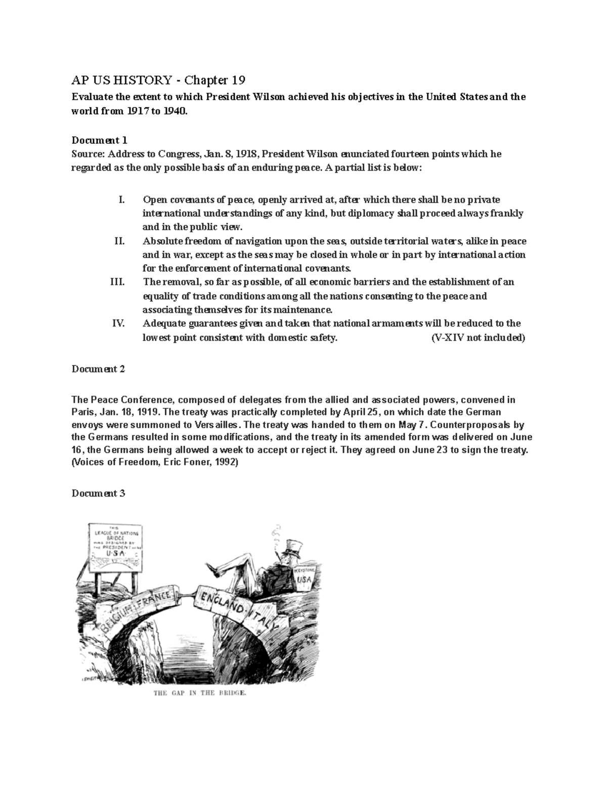 Unit 7 DBQ Wilson Final- Google Docs - AP US HISTORY - Chapter 19 Evaluate the extent to which ...