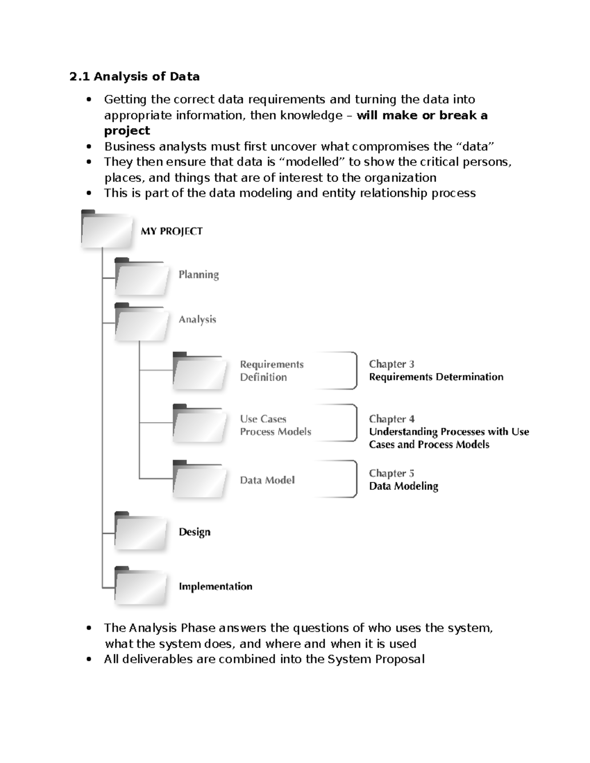 IT 210 Module 2: Analysis Phase Notes and Data Modeling Insights - Studocu