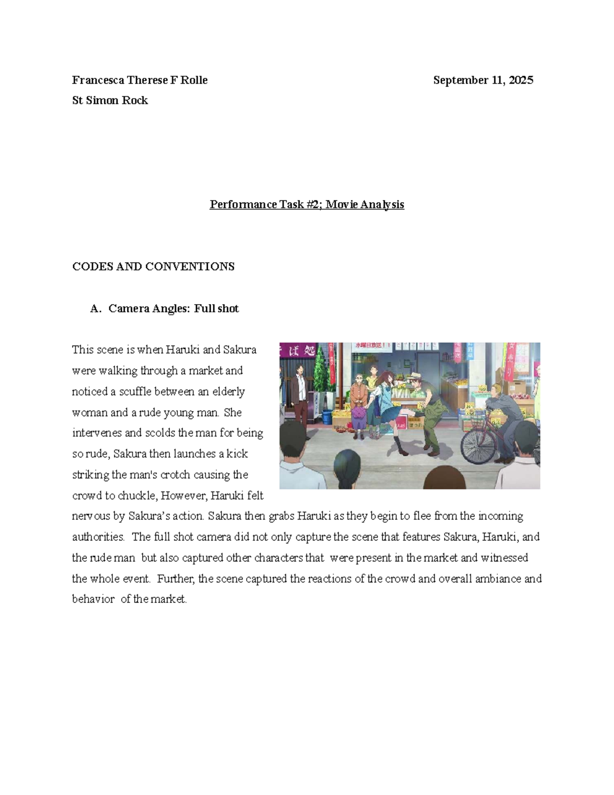 Movie Analysis: Codes and Conventions - MIL Performance Task - Studocu