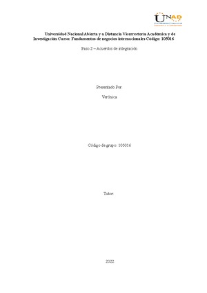 Unidad 1 Fase 2 Componente pr ctico Pr cticas simuladas - Comercio internacional Fase 2 ...