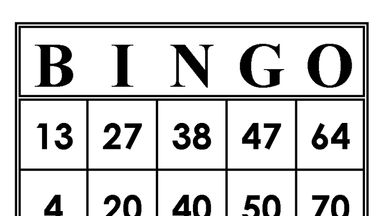 B I NGO Traditional Cards - Free Bingo Game Resources - Studocu