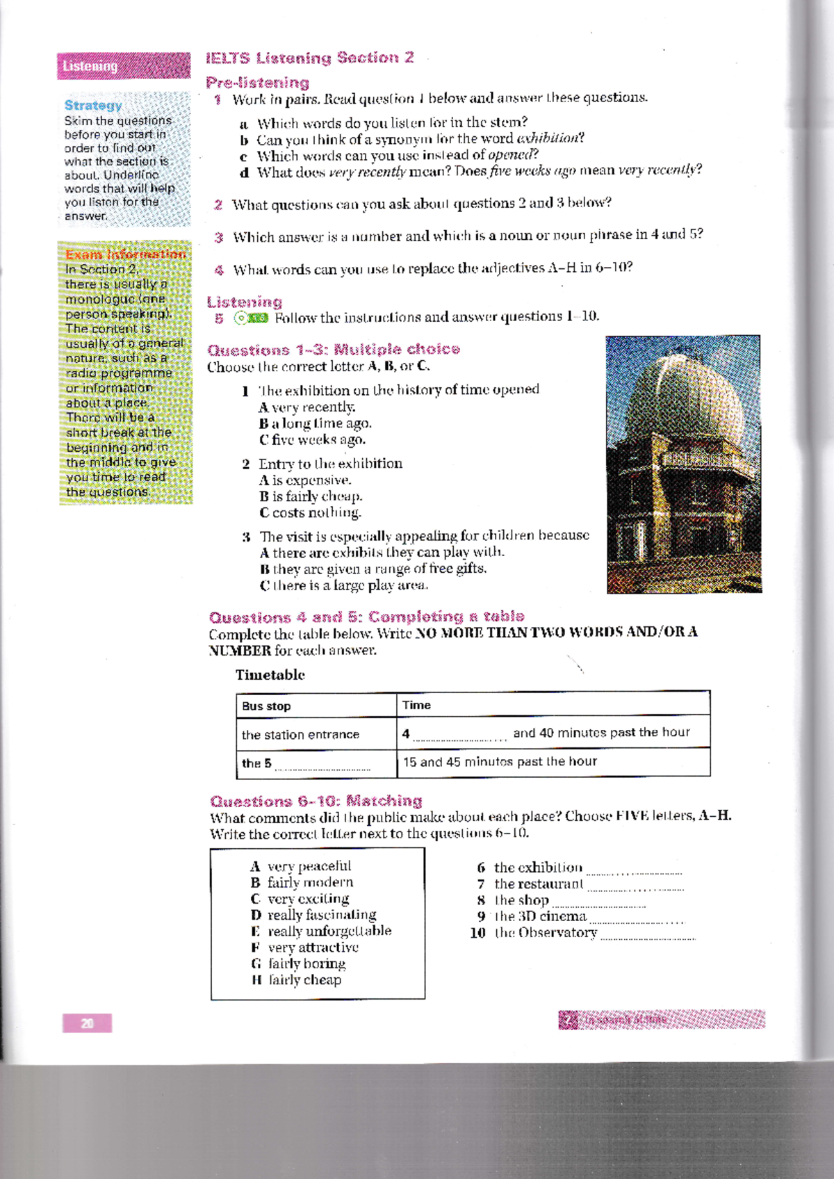 IELTS Listening Section 2: Practice Questions and Answers - Studocu