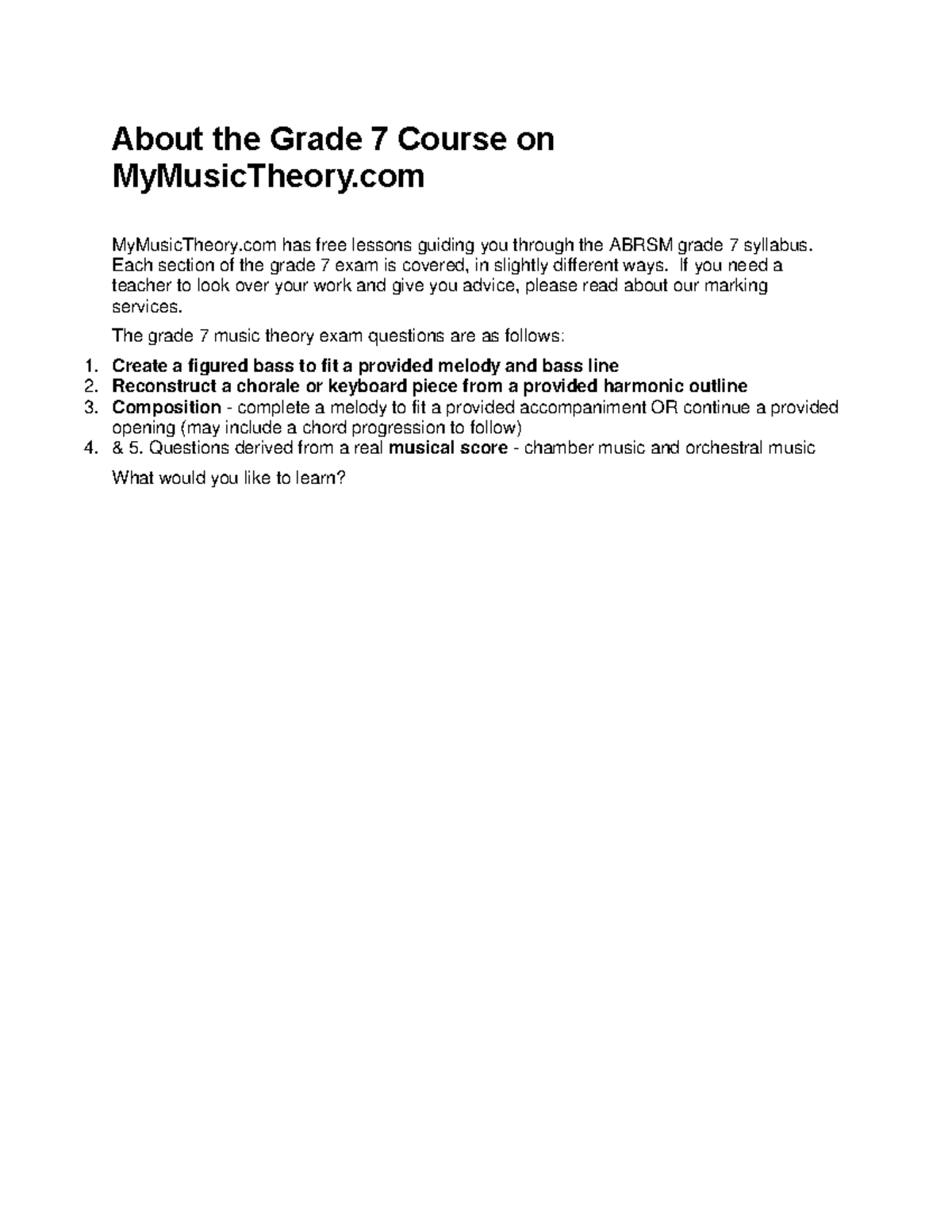 ABRSM Grade 7 Music Theory: Composition Techniques and Tips - Studocu