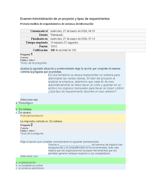 EA1. Administración de un proyecto y tipos de requerimientos - EA1 ...