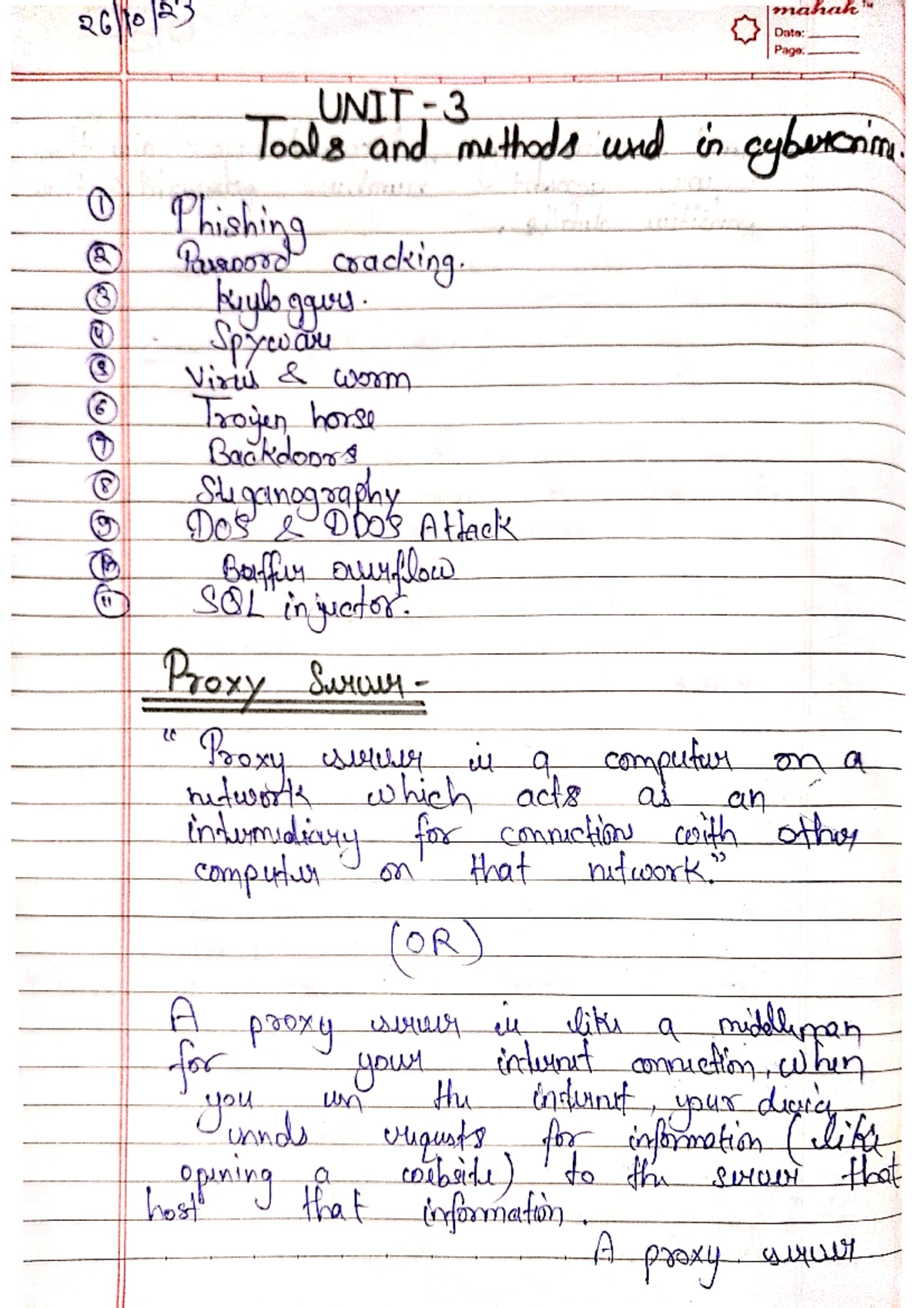Unit 1: Introduction to Cyber Crime - Comprehensive Study Notes - Studocu