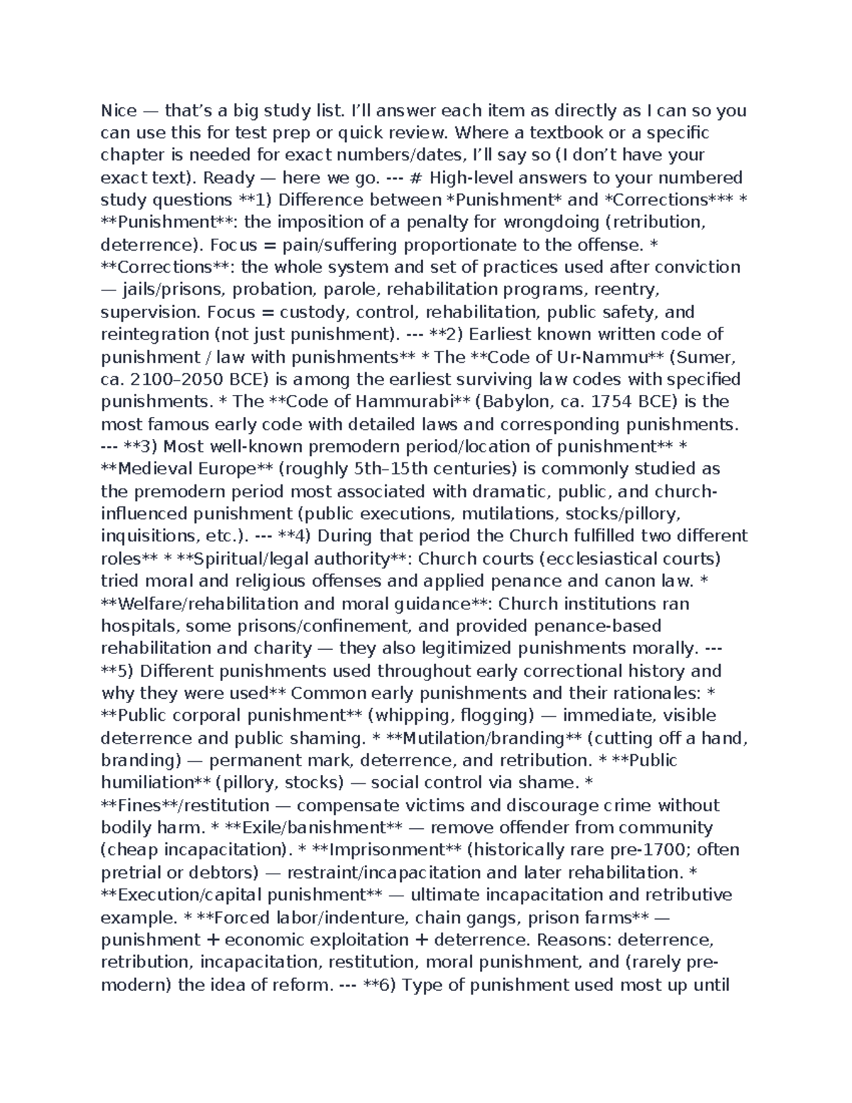 Probation and Corrections: Key Concepts for Test Prep (CRJ 101) - Studocu
