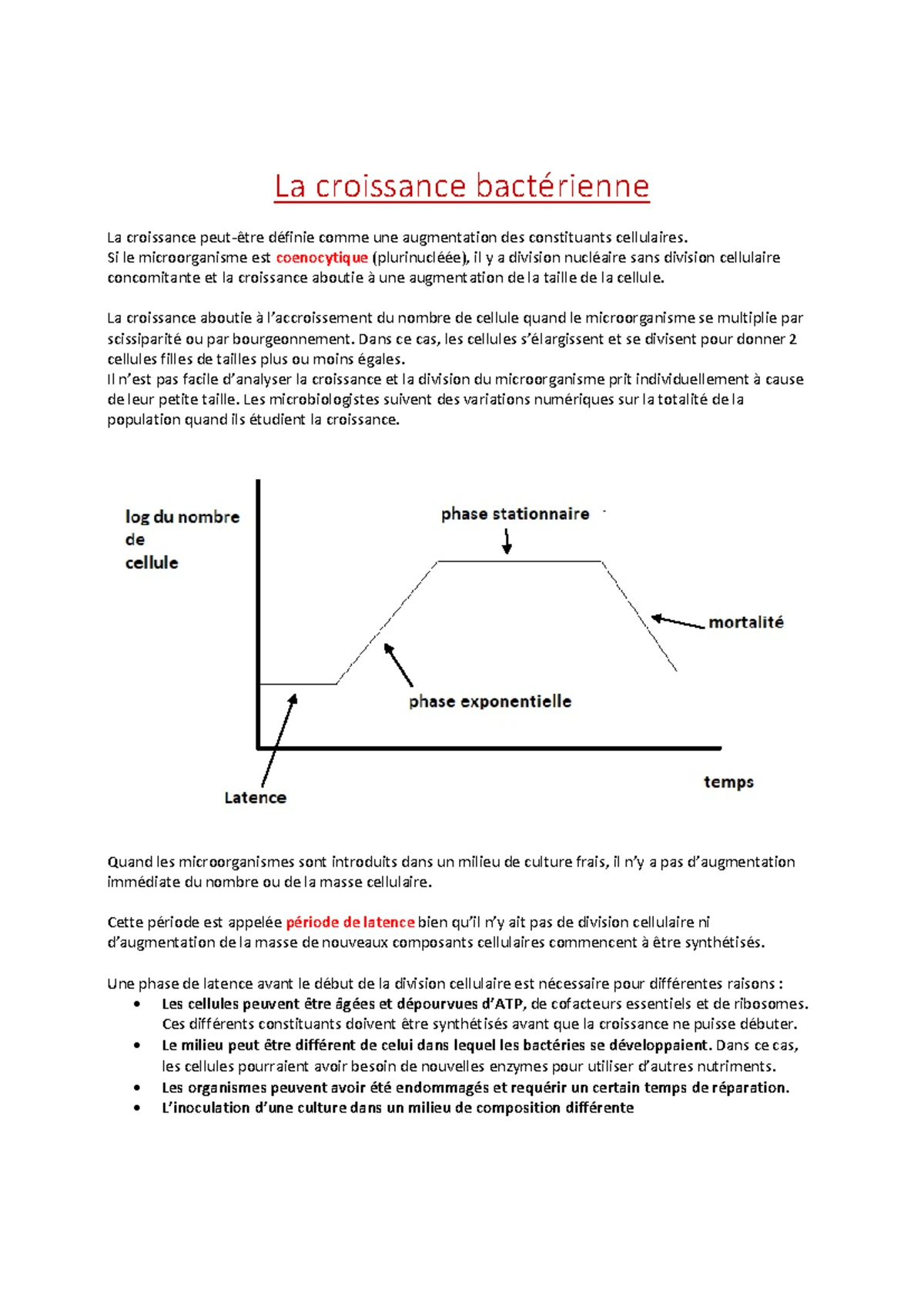 Partie C TP - TP croissance bactérienne - I. Introduction Nous ...