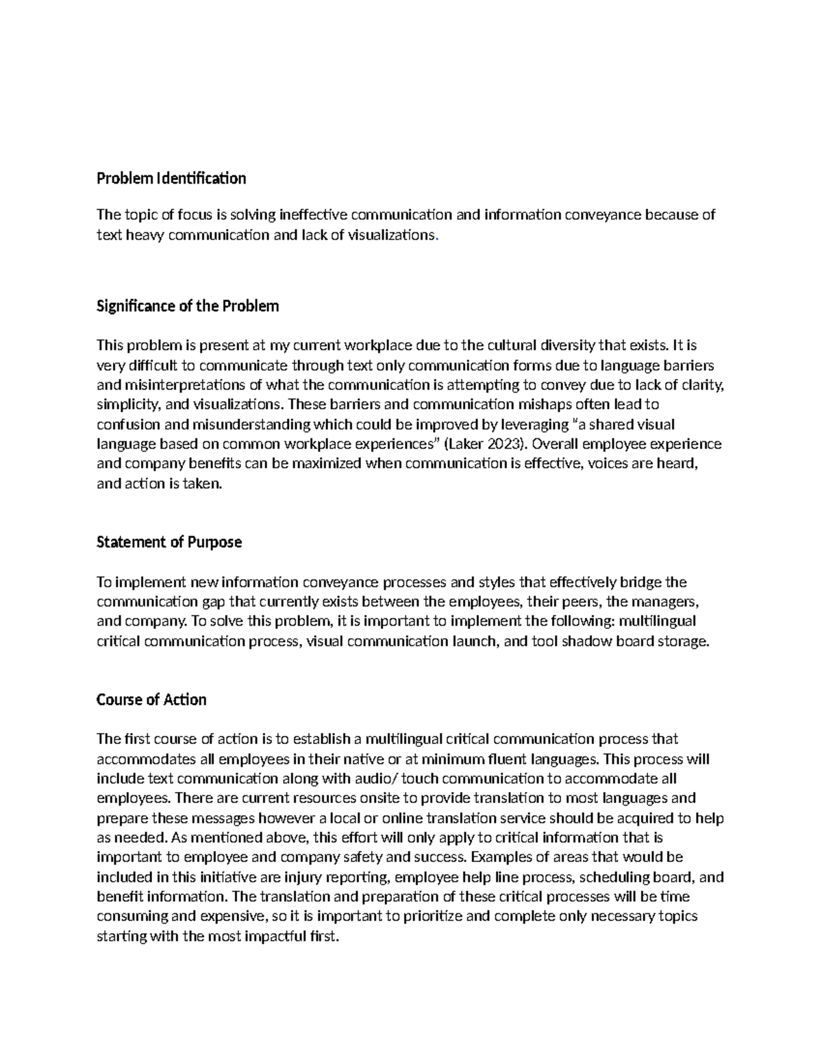 D270 Self Expression Task 3: Enhancing Communication Clarity - Studocu