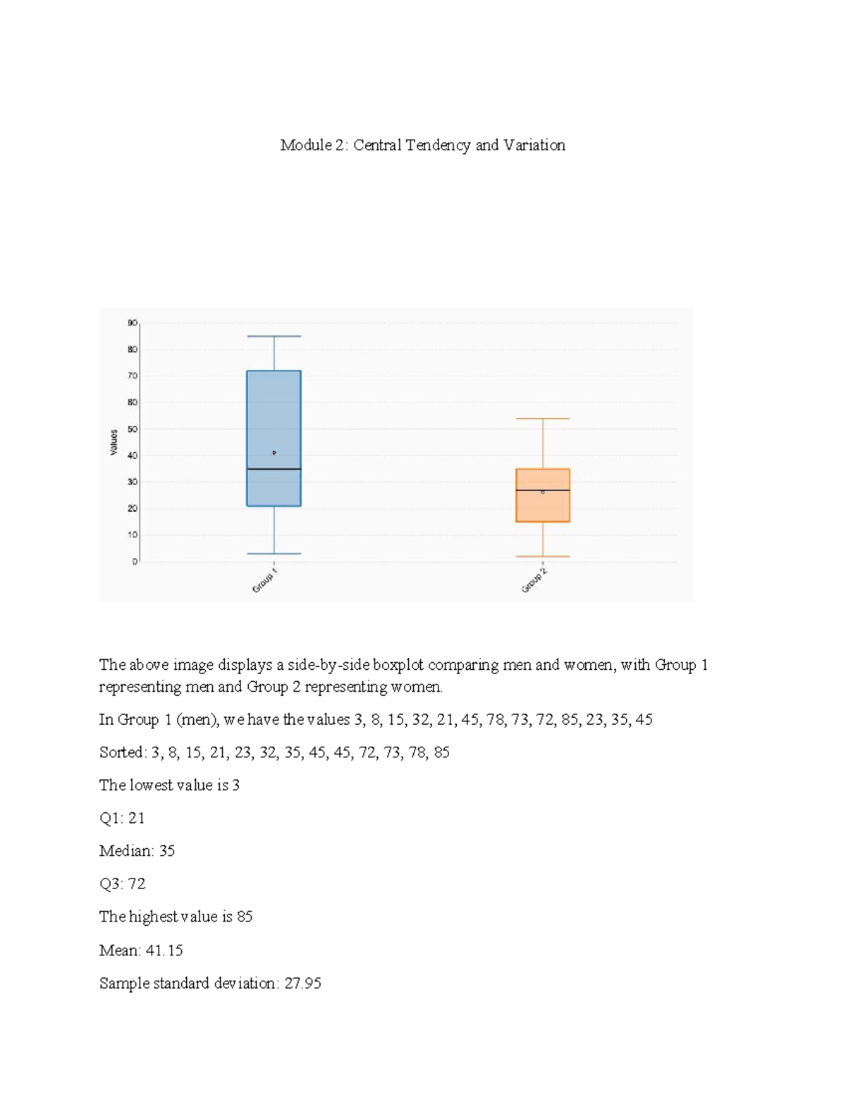 Module 2: Central Tendency & Variation PSY230 - Discussions - Studocu