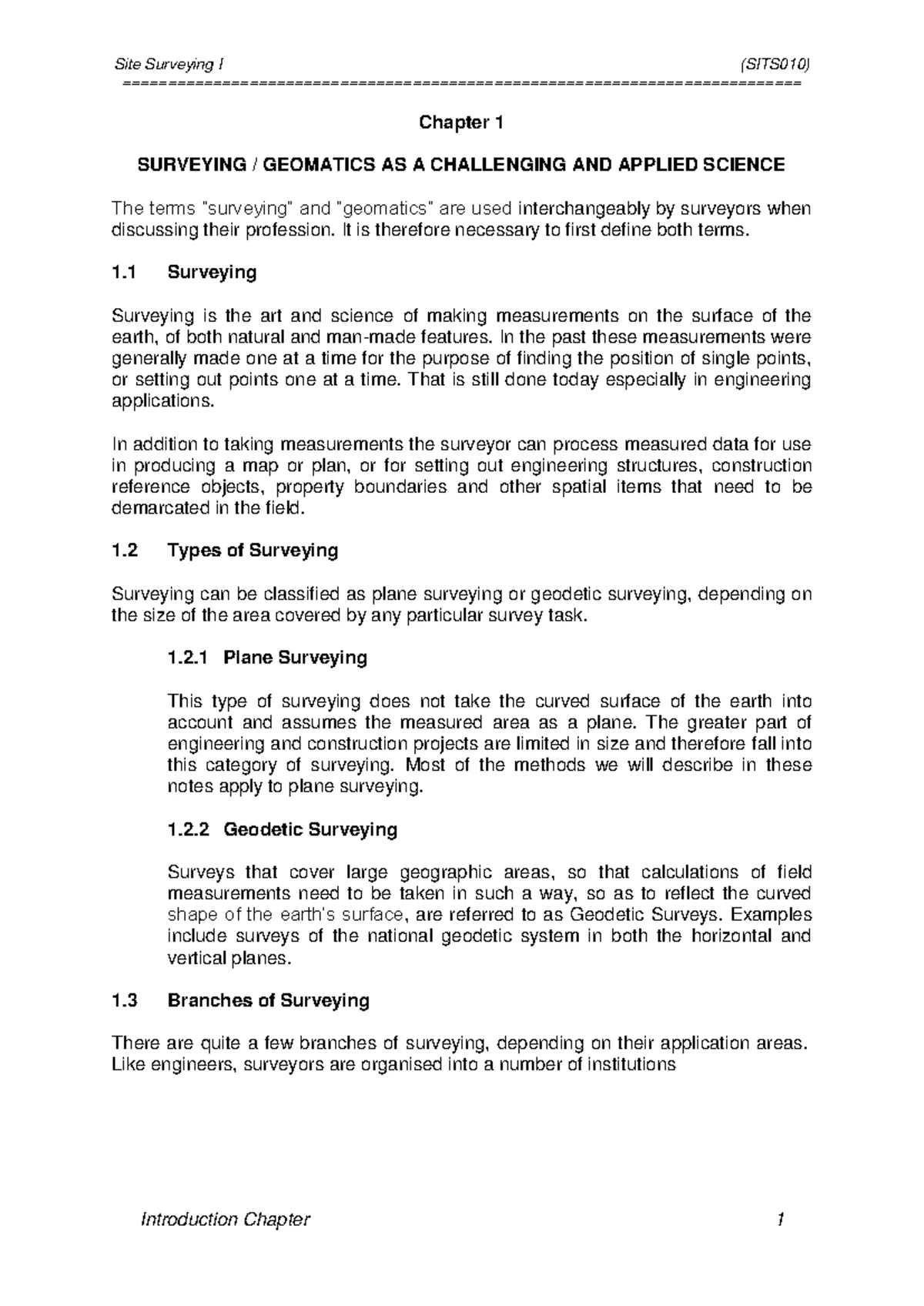 Chapter 4 - Traverse Surveying - 1 | P a g e Engineering Surveying 1 ...