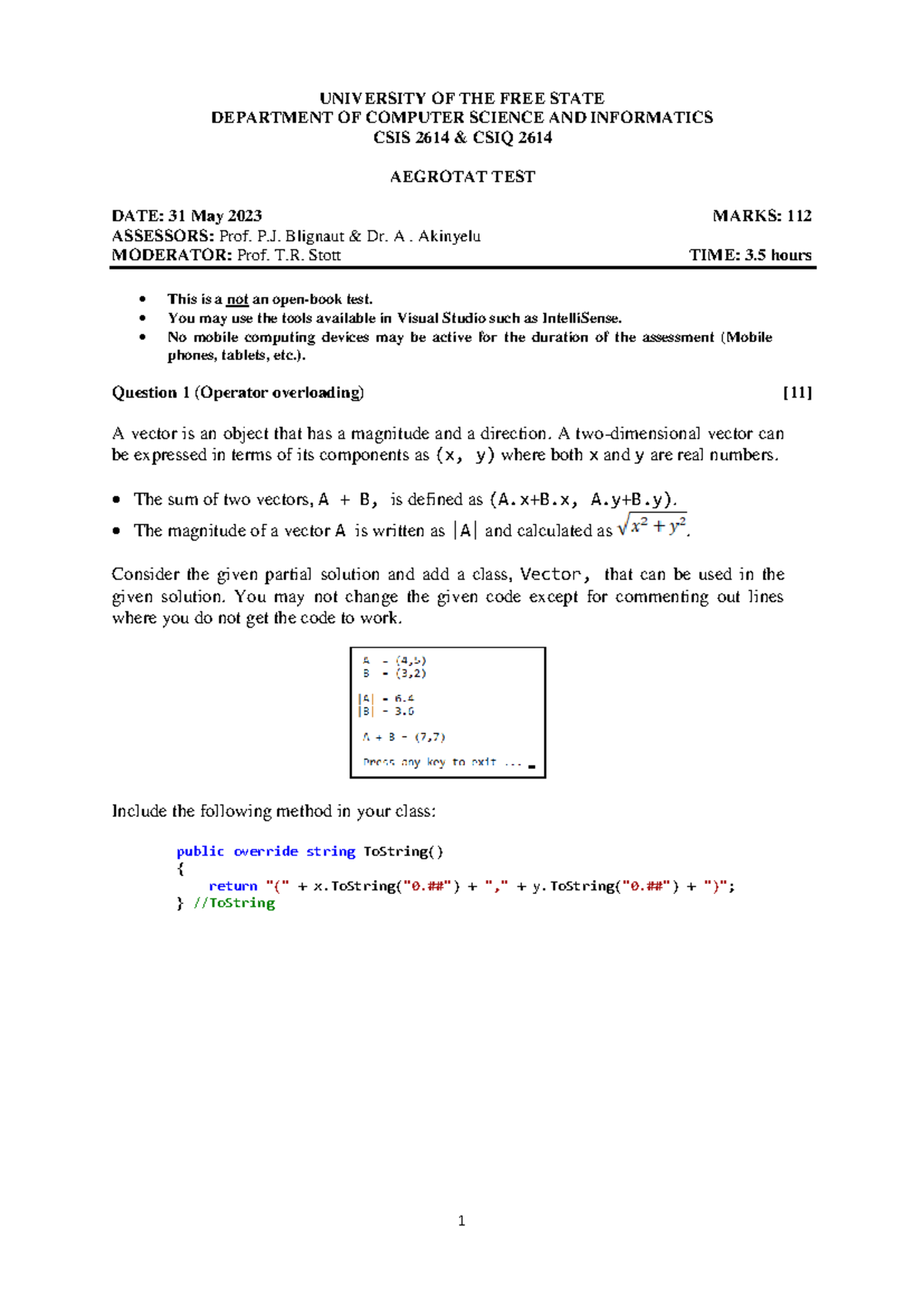 2023 Test 3 - Data Structures and Advanced Programming test 3 ...