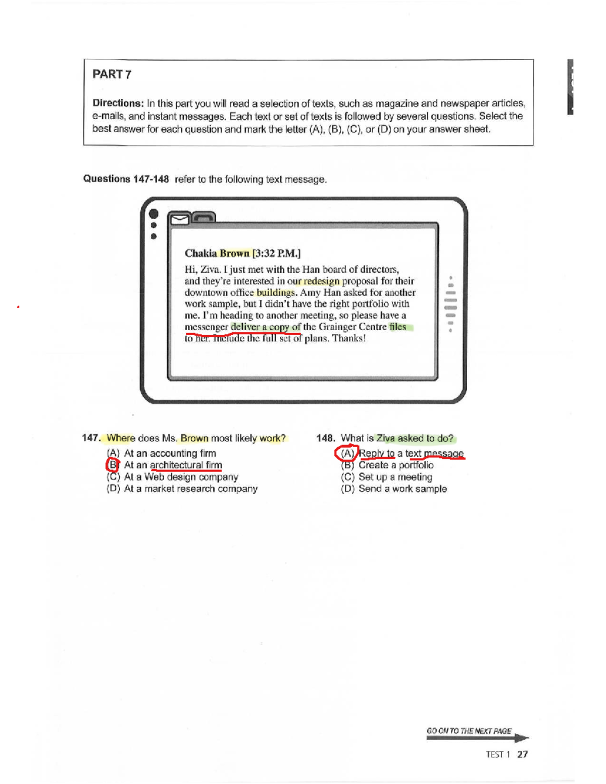 PART 7: Text Comprehension Practice for Exam Preparation - Studocu