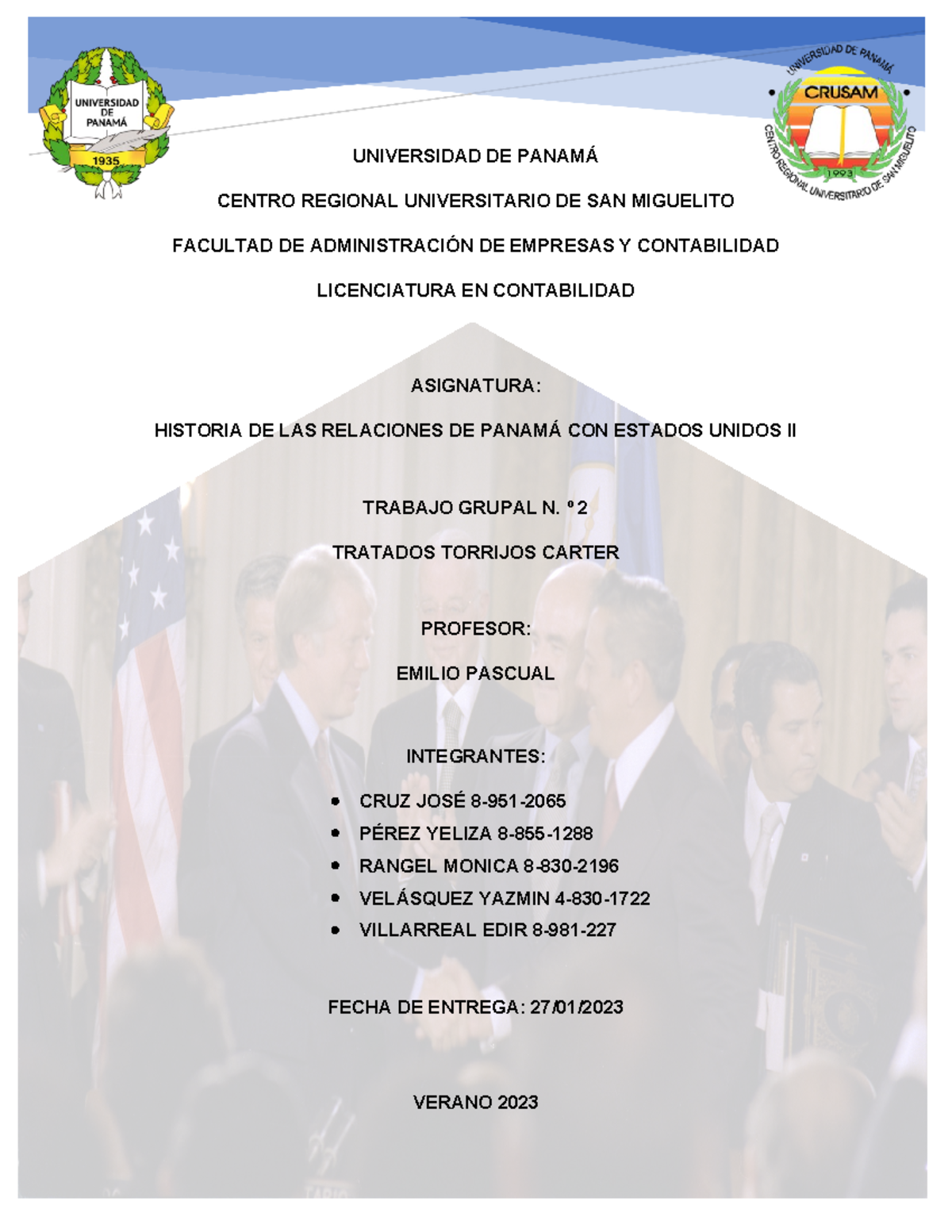 Tratados Torrijos-Carter: Historia y Contexto (HIST 210) - Studocu