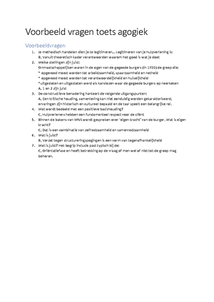 Les pedagogiek en agogiek 1 - Wat is agogiek? Agogiek is een ...