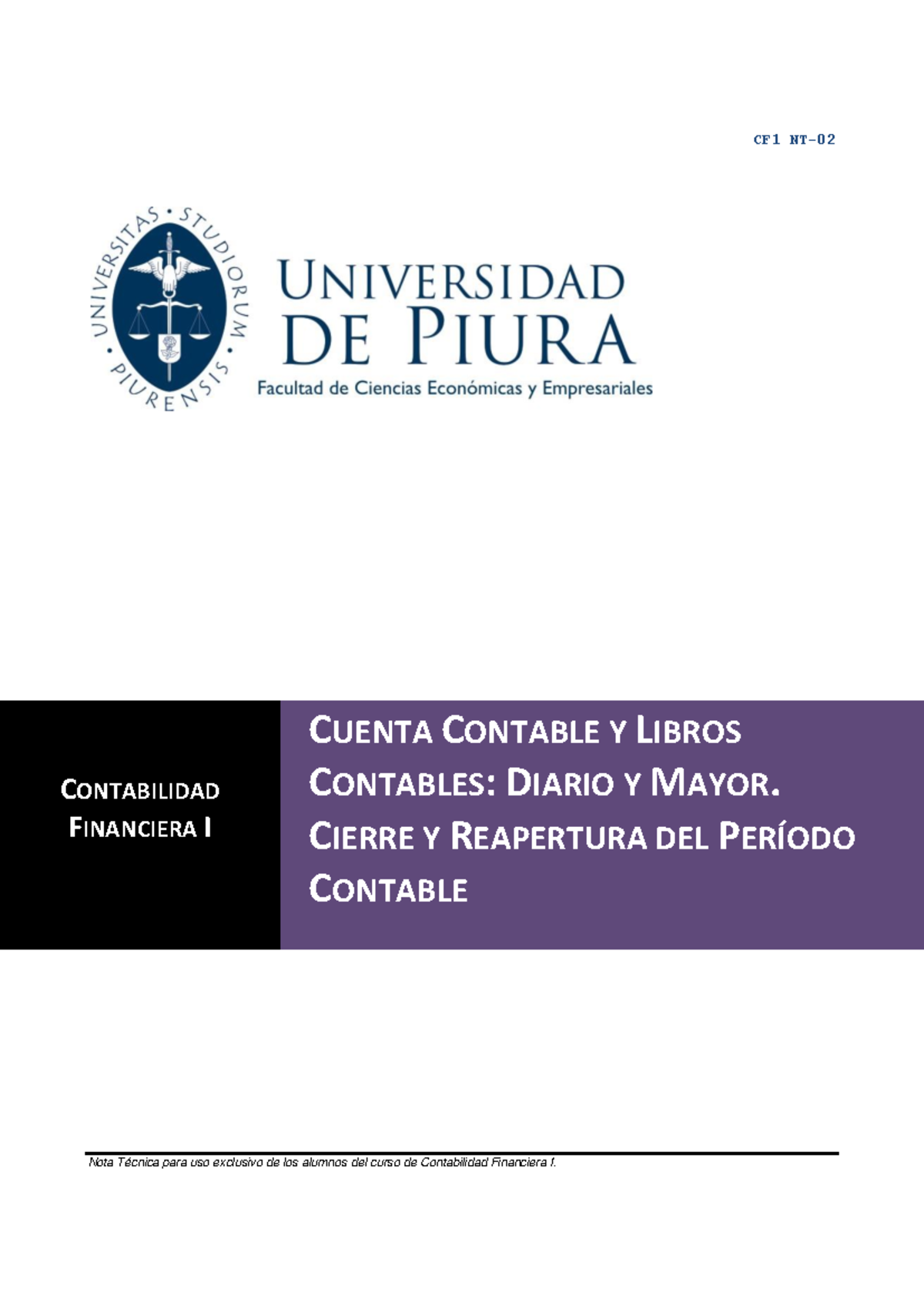 CF1 CONTABILIDAD FINANCIERA I: Cuentas y Libros Contables, Ajustes y ...