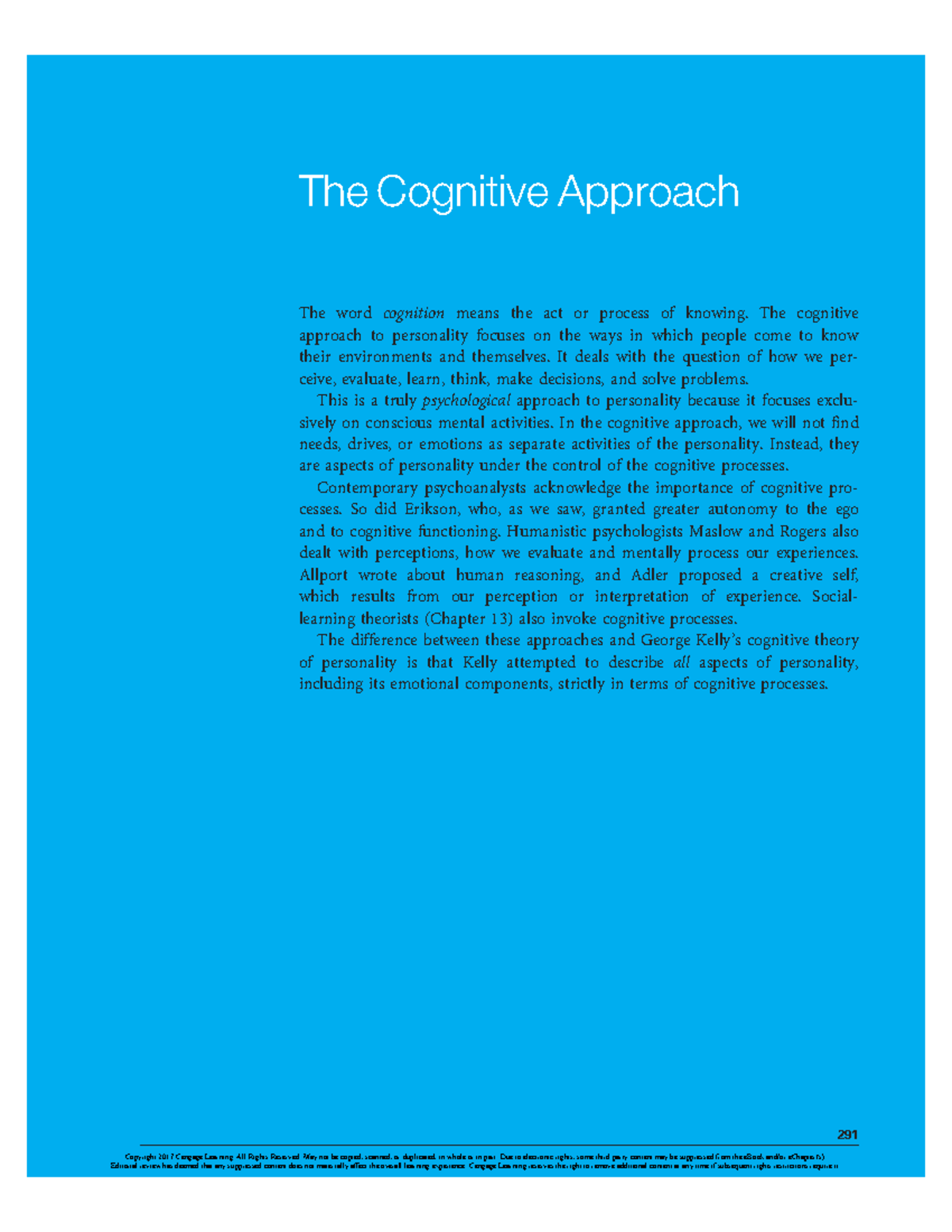 George Kelly's Cognitive Theory of Personality: An Overview - Studocu