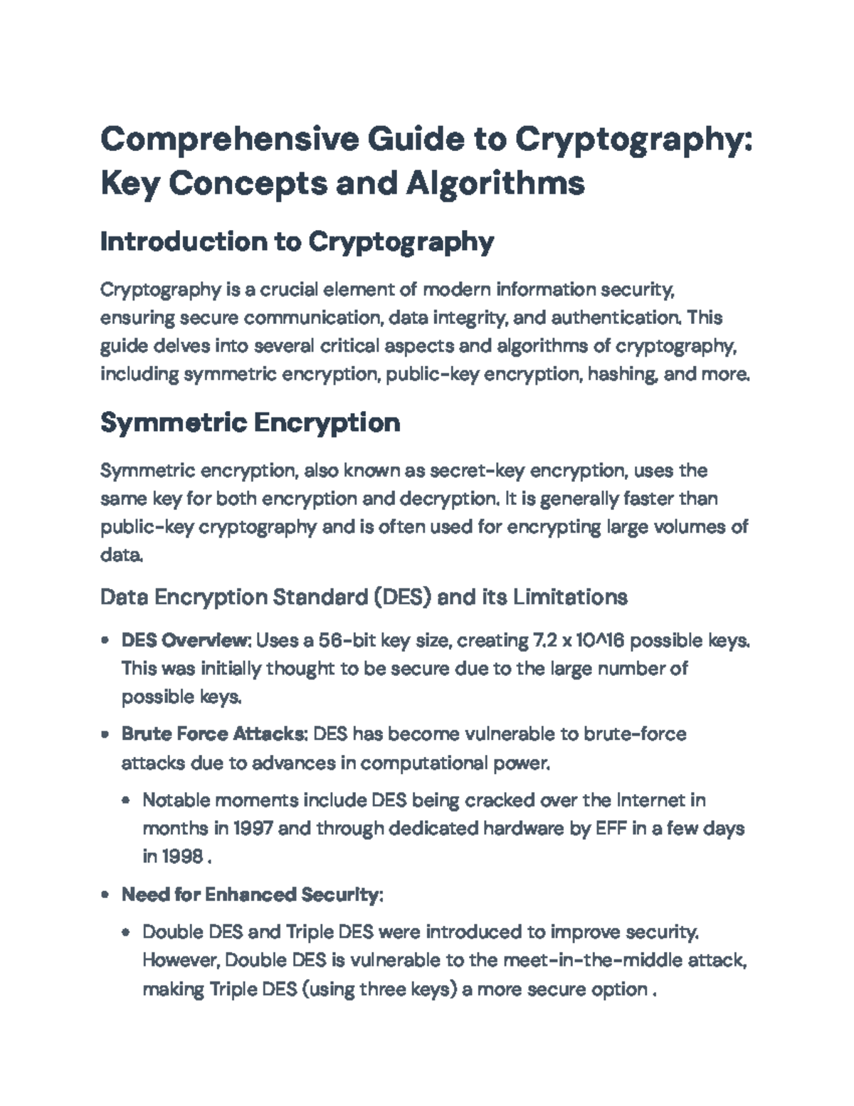 Comprehensive Guide to Cryptography Concepts and Algorithms - Comprehensive Guide to ...