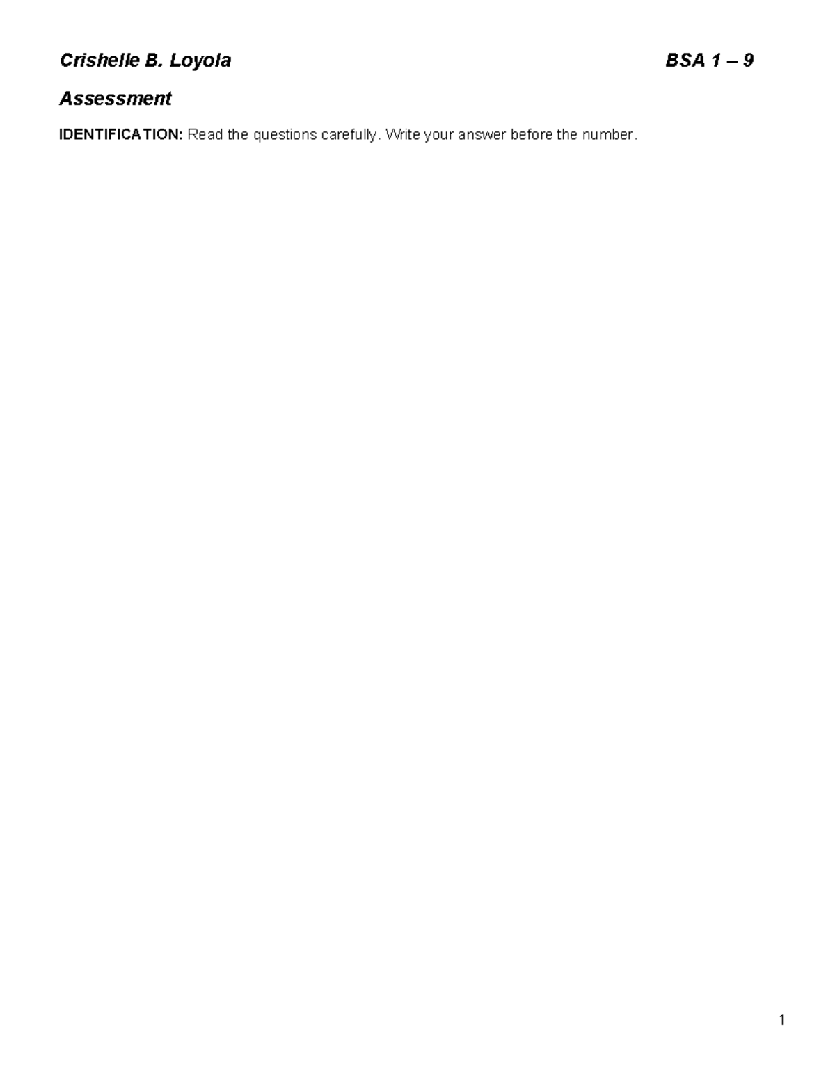 BSA 1-9 Module 4 Assessment: Intro to IT World & Malicious Software - Studocu