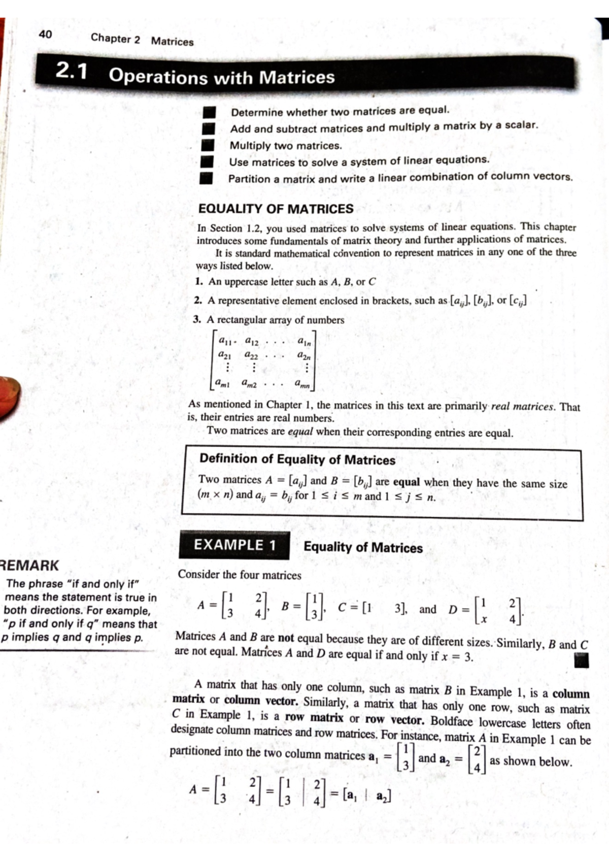Linear Algebra - Chapter 2 - 40 Chapter 2 Matrices 2 Operations with ...