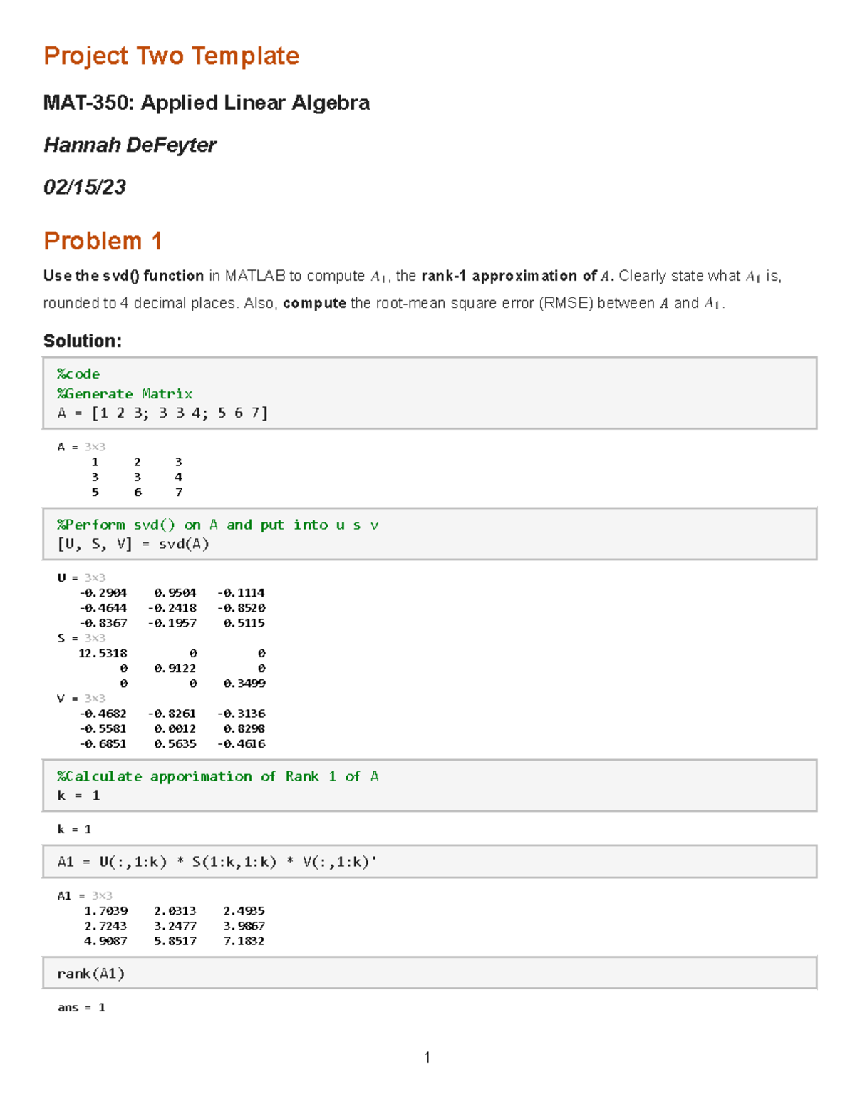 Project Two finished - Project Two Template MAT-350: Applied Linear ...