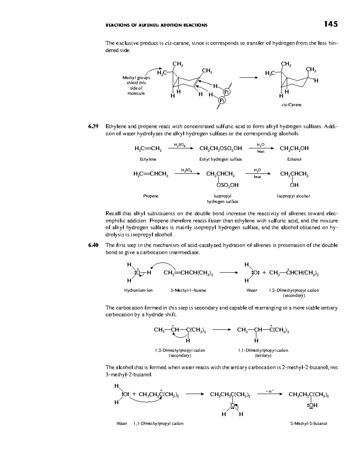 Organic Chemistry 4th Ed: Alkenes Addition Reactions (145) - Studocu