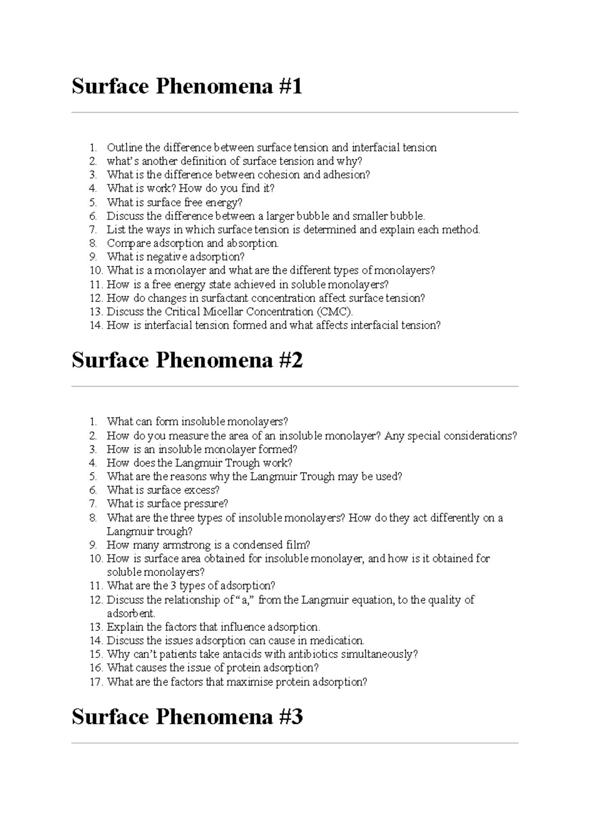 Surface Phenomena - Pharmacokinetics and Pharmaceutical Analysis Notes ...