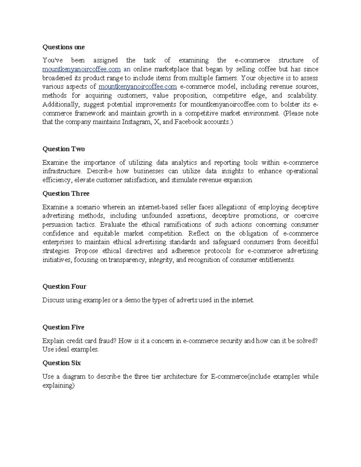 E-COMM 101: Examining E-Commerce Strategies & Ethical Advertising - Studocu