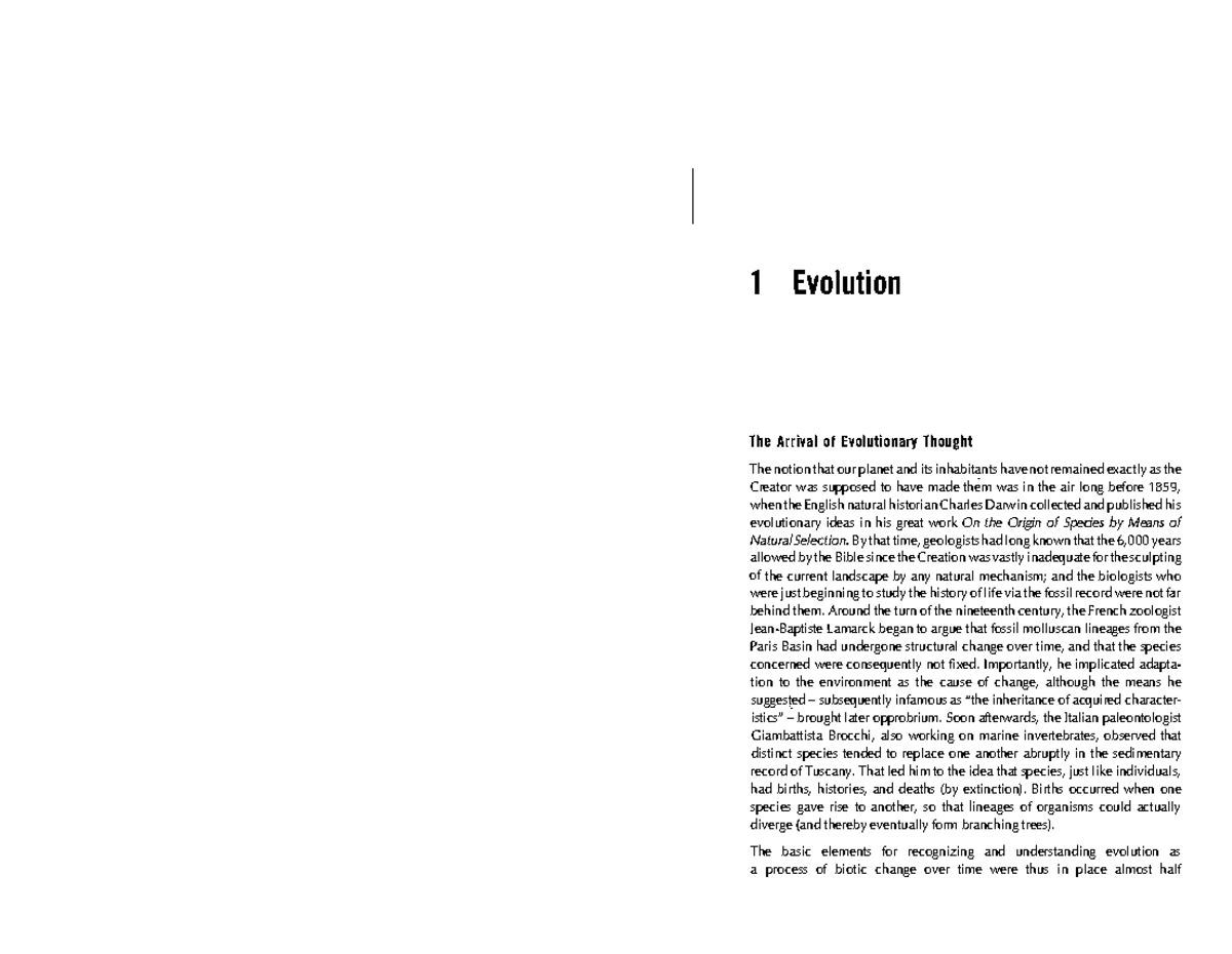 Understanding Evolution: Key Concepts and Historical Insights - 1 ...