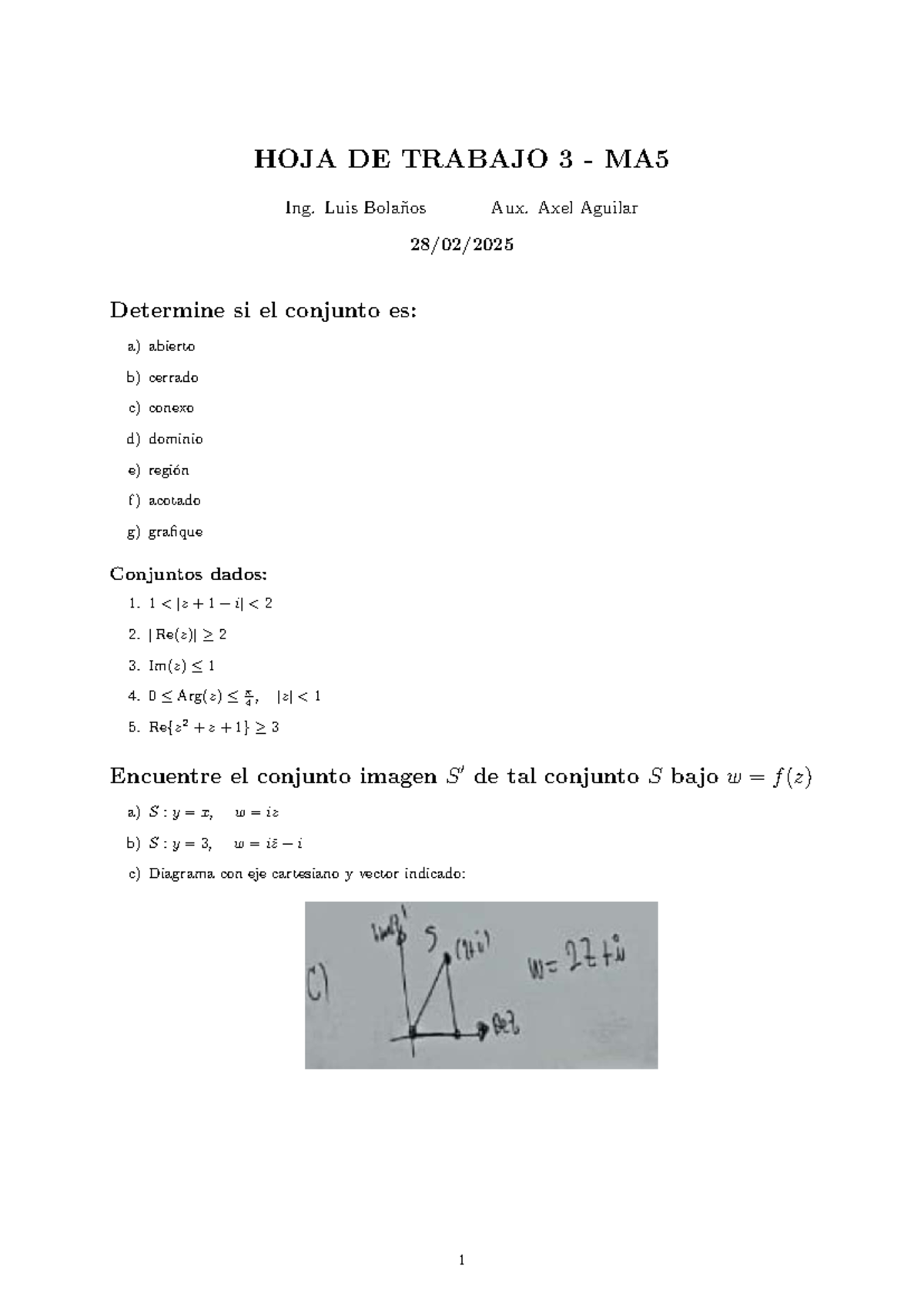 HT3 - MA5 - Hoja de trabajo 3 - HOJA DE TRABAJO 3 - MA Ing. Luis Bola ...
