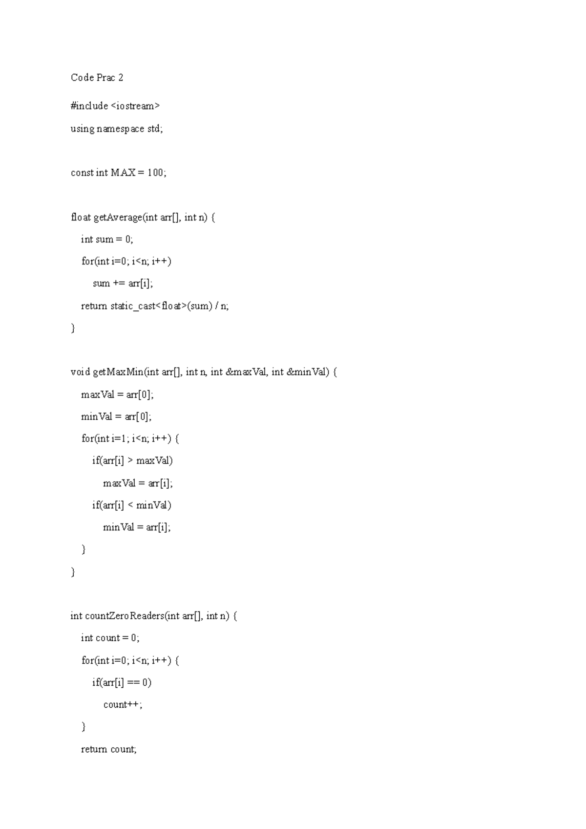 DSA Prac 2: Code Implementation and Functions Overview - Studocu