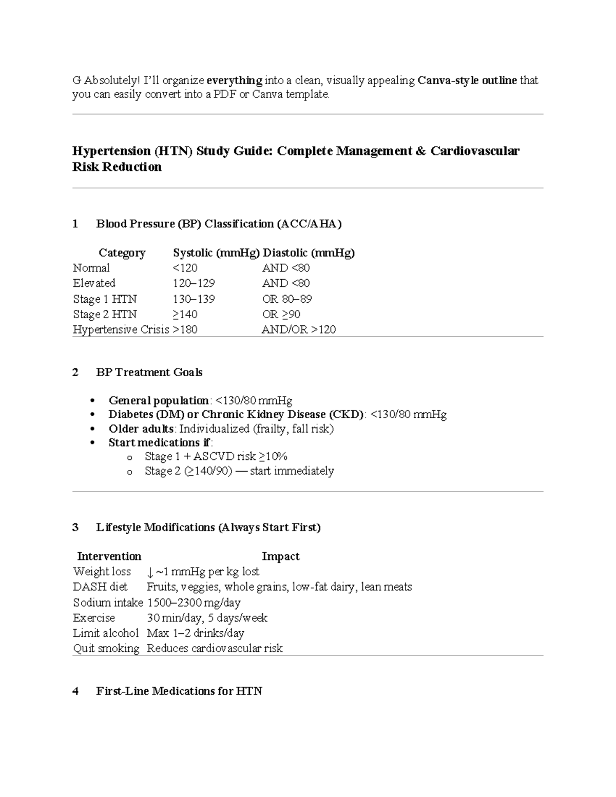 Hypertension (HTN) Study Guide: Management & Cardiovascular Risk ...