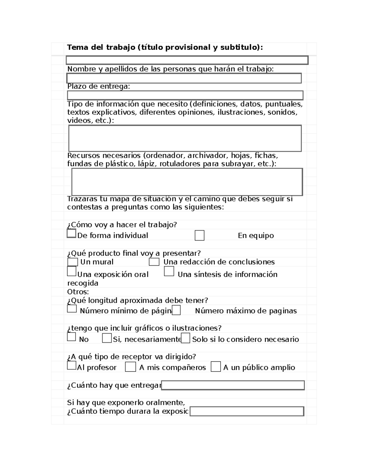 Hoja de Trabajo: Guía para Proyecto y Presentación Oral - Studocu