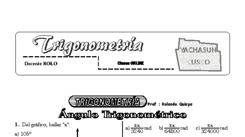 Trigonometría YACHASUN CUSCO: Clases ONLINE - Angulo Trigonométrico 1 ...