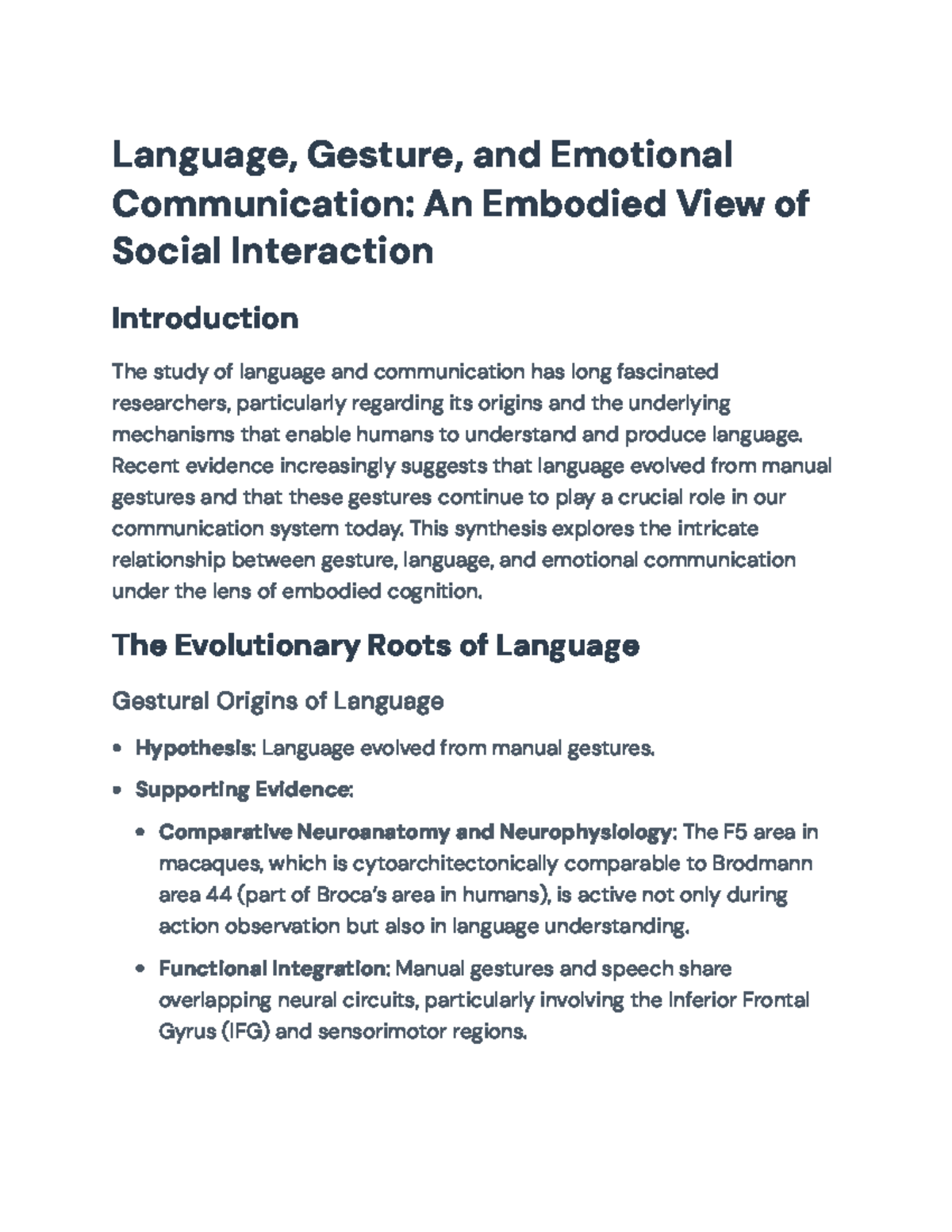 Language, Gesture, and Emotion: An Embodied View on Communication ...