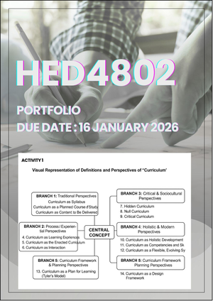 HED4802 - Unisa - Curriculum Studies - HED4802 - Studocu