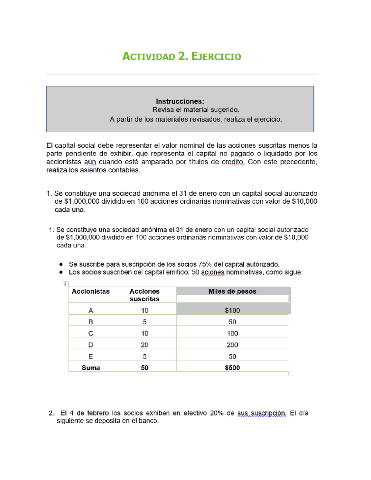 Actividad 2: Ejercicio de Práctica Avanzada - Studocu